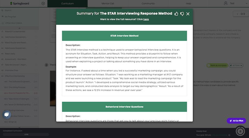 How Springboard Supports Its Students with Their AI Copilot | Course Report